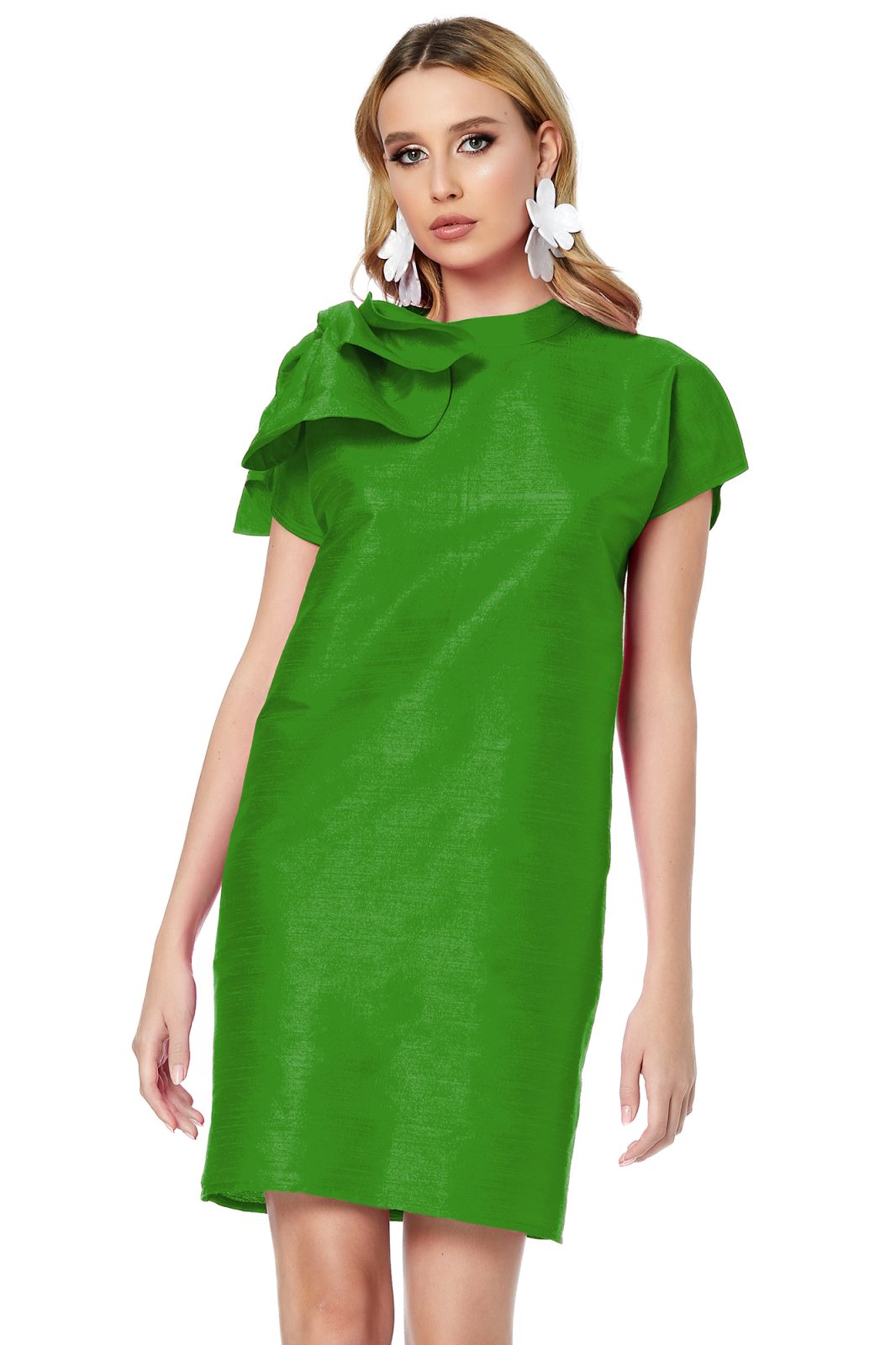 Rochie eleganta scurta verde Zalma
