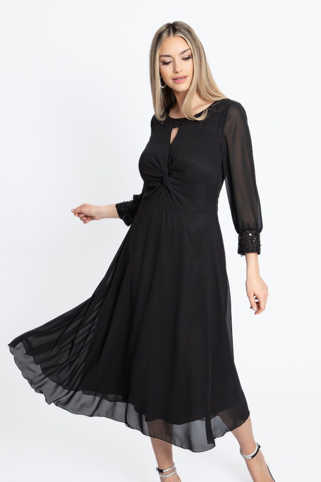 Rochie eleganta din voal negru